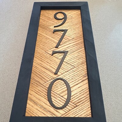 Framed Round House Number Sign House Number Plaques House - Etsy