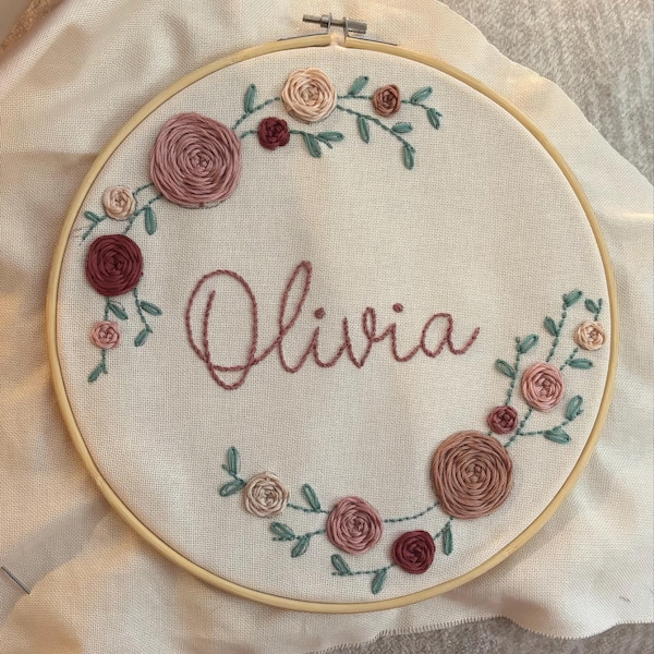 Floral Birthday Hoop Embroidery Pattern | Digital Download | 13th 16th ...