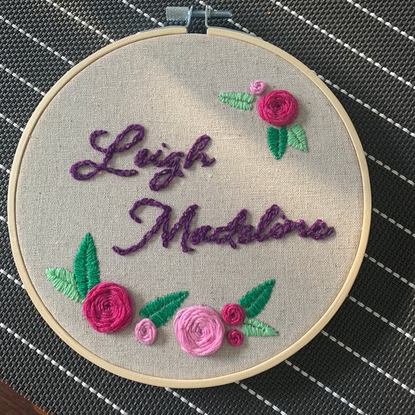 Custom Text Embroidery Kit Text Beginner Embroidery Kit DIY Craft Kit ...