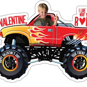 Monster Truck Valentine's Day Card, Monster Truck Valentine Card ...