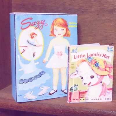 SUZY Miniature Paper Doll 1:12 Blue Vintage Dollhouse Miniature DIY ...
