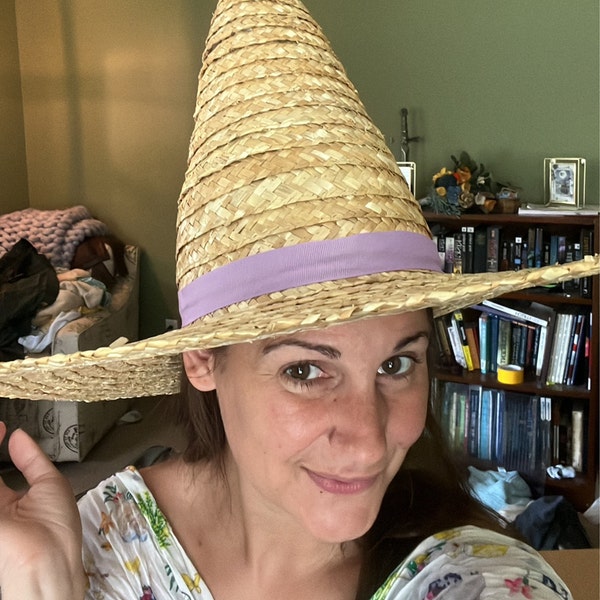 Succulent 18-inch Straw Witch Hat - Etsy