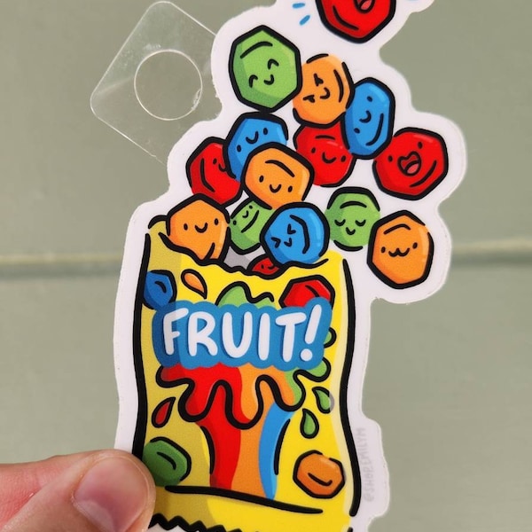 Fruit Gummies Sticker| Weatherproof Vinyl Sticker| Lunch Box Sticker ...