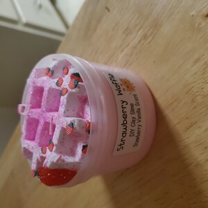 Strawberry Waffle DIY Clay Slime Glossy Slime Charm Slime - Etsy