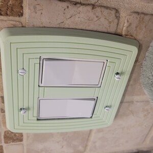 Minimalist Mid Century Modern Dual Toggle Switch Plate Cover With Retro ...