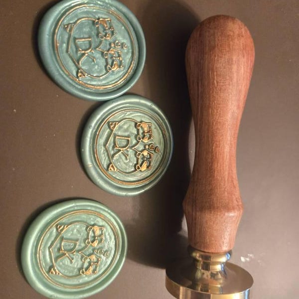 Personalized Logo Wax Seal Stamp, Initials Wax Seal Stamp Kit for ...