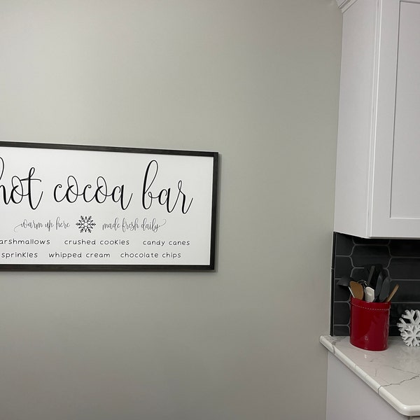 Hot Cocoa Sign-coffee Bar Signs-christmas Decor-winter Decor-hot Cocoa ...