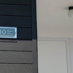 Anthracite Grey Modern House Number Door Sign 200mm X 187mm ...