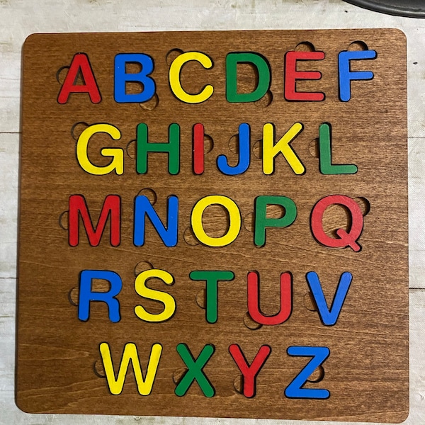 Alphabet Puzzle SVG: Children's Education Laser Cut File - Etsy