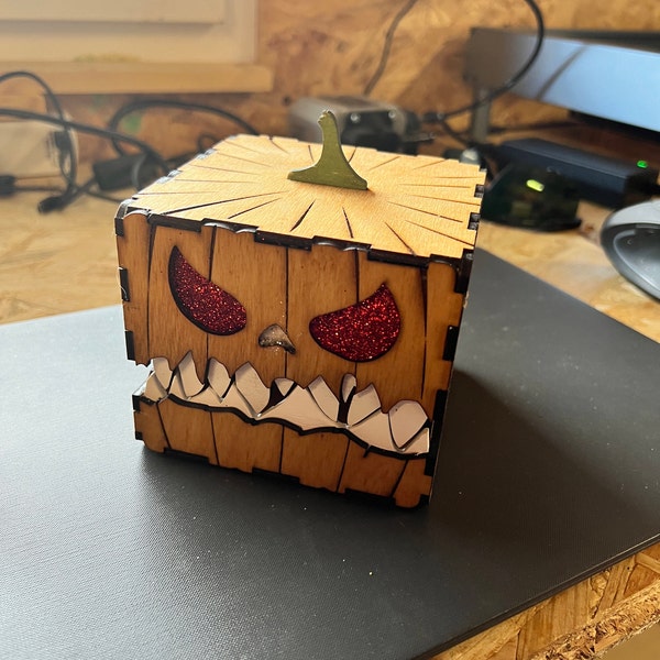 Halloween Monster Box Laser Cut Files: SVG, PDF, CDR (digital Product ...