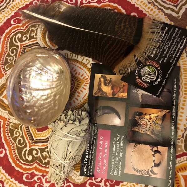Smudge Kit Native American Made Plains Native Style Small Shell - Etsy