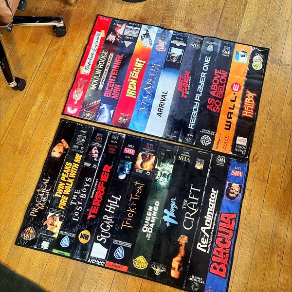 Custom VHS Rug, VHS Rug, VHS Cover Rug, Vhs Spine Rug, 80s Rug ...