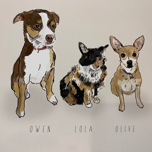 Sheepadoodle Illustration / Doodle Dog Drawing / Pet Lovers Gift / Life ...