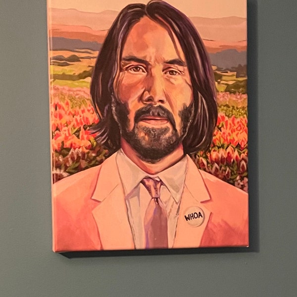 Keanu Reeves Art Print: Floral Landscape Portrait (digital Print) - Etsy