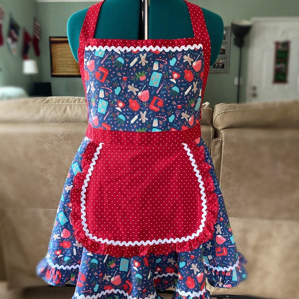 Vintage Style Retro Apron Printable PDF Pattern - Etsy Canada
