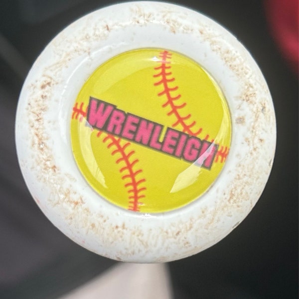 Personalized Softball Bat Sticker: Custom Name & Number 3D Decal - Etsy