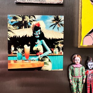 Vampire Mermaid Tiki Bar Quirky Vintage Style Retro Bar Magnet - Etsy