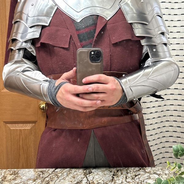 Medieval Knight Shoulder & Bracer Armor, Larp Armor,fantasy Armor ...