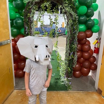 Hyena Low Poly Mask DIY Paper Craft Mask Hyena PDF Template - Etsy