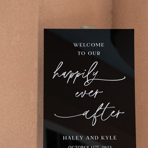 Acrylic Wedding Welcome Sign Bride and Groom Modern Decor - Etsy