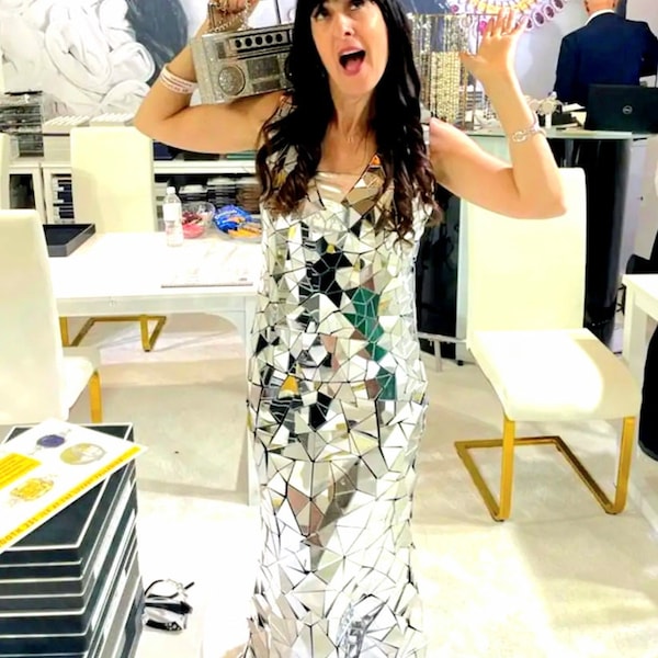 Silver Mirror Jacket / Glass Man Performance Christmas Costume / Broken ...