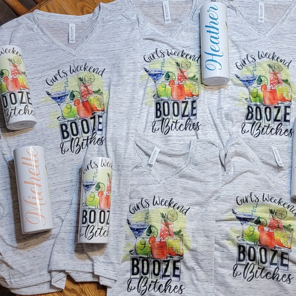 Sublimation Design "girls Weekend Booze and Bitches" Digital Download ...