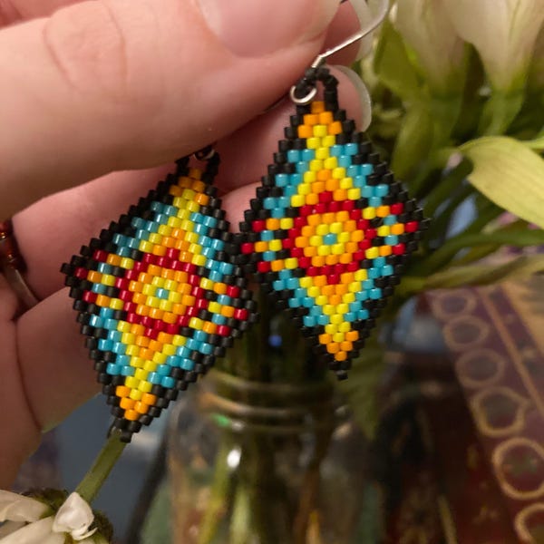 ISHKODE {fire} Pendant Earrings | Authentic Native American Made | Ode ...