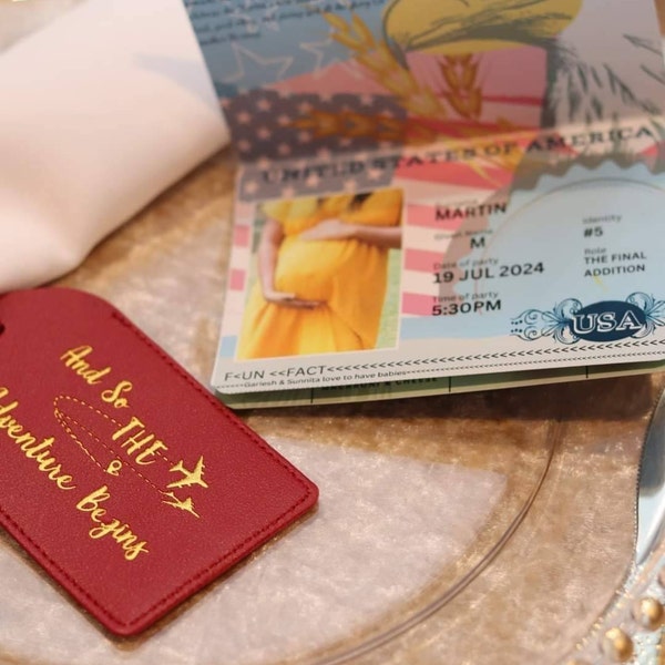 Baby Shower Passport DIY: Baby Shower Itinerary/menu/party Favor ...