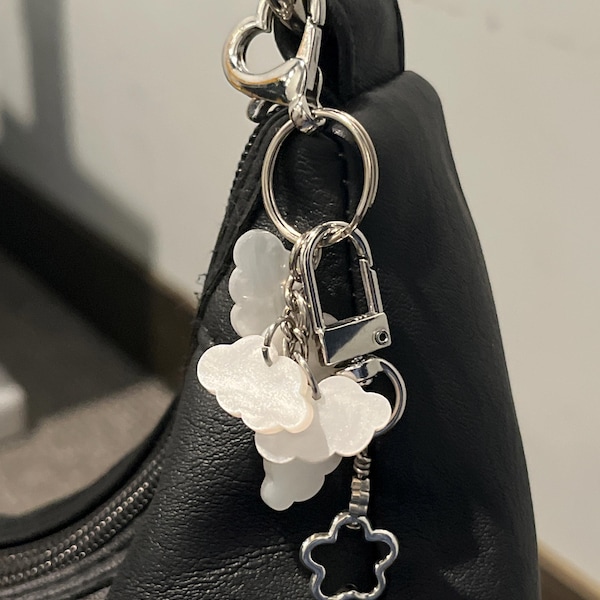 Flower Clip-on Keychain (GOLD NOW AVAILABLE!) Handmade, Bag Charm ...