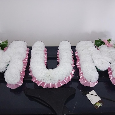 MUM NAN Artificial Silk Funeral Tribute Package Any 3 Letter Name ...