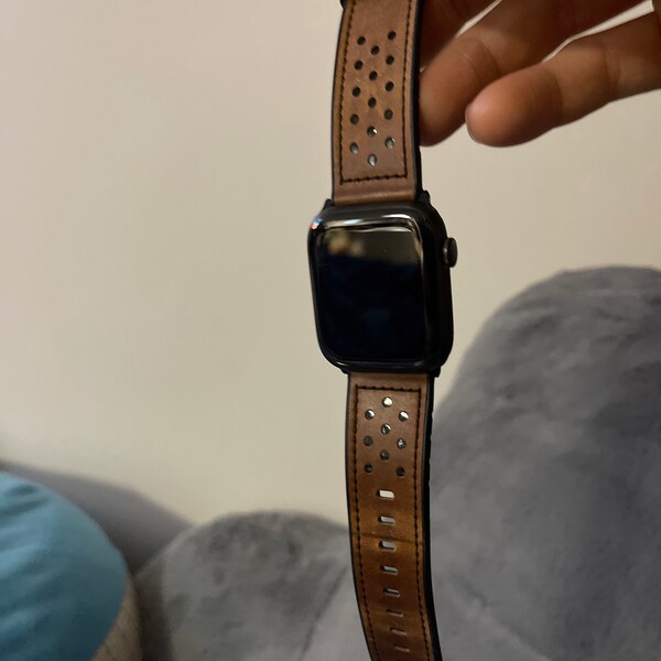 Apple Watch Leather Band Strap Classic Brown Black Grey for Apple Watch ...