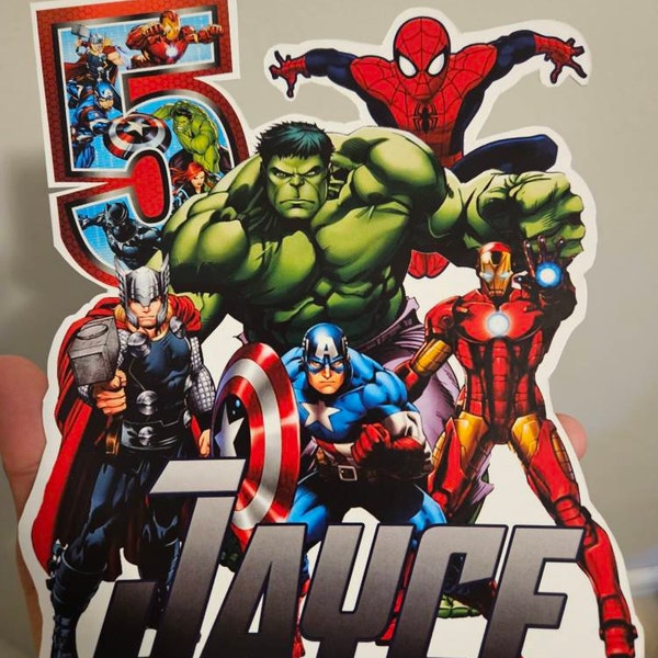 Printable Avengers Cake Topper,avengers Birthday Party Cake Topper ...