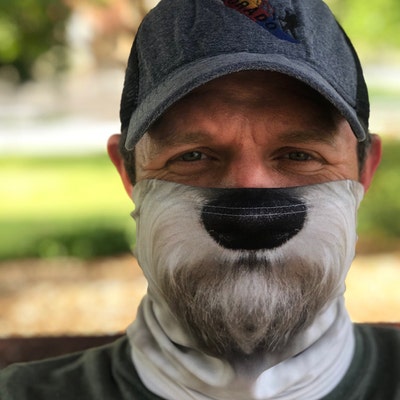 Schnauzer Dog Face Mask, Neck Gaiter for Men Women Adults, Funny German ...