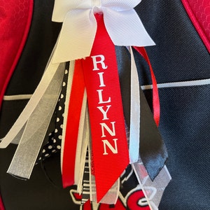 Cheer Team Ribbon Zipper Pull Name Tags, Cheer Bag Tag - Etsy