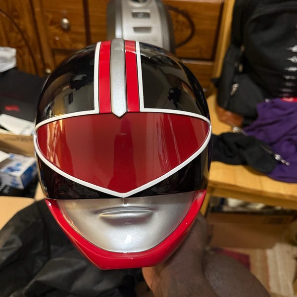 Red Power Rangers Time Force Helmet / Mirai Sentai Time Ranger Helmet ...