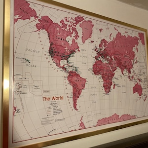 World Pacific Centered Wall Map Fully Laminated Political Map, Wall ...