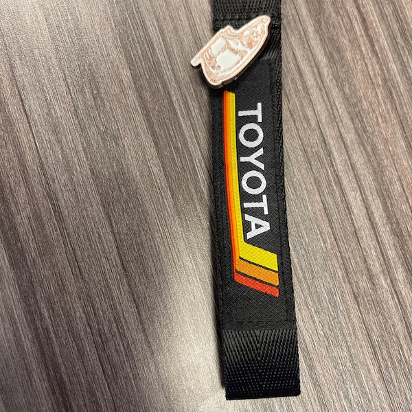 Vintage Heritage Stripes Toyota Keychain Lanyard, Metal Clip Key Ring ...