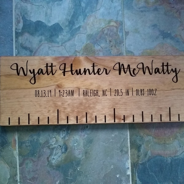 DIY Birth Ruler Vinyl Decal Kit Classic Style With Birth Stats - Etsy