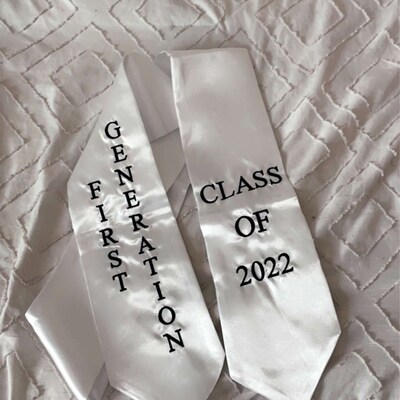 First Generation Stole Class of 2022 White Graduation Stole - Etsy