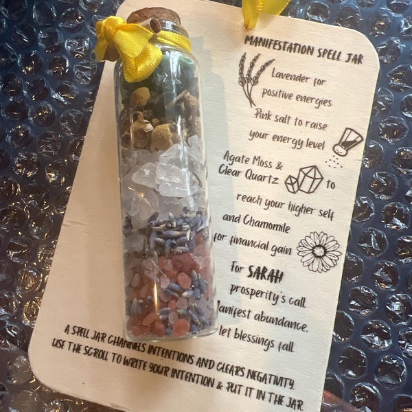 Mini Spell Jar Abundance Jar Spell Witch Magic Charm for Protection ...