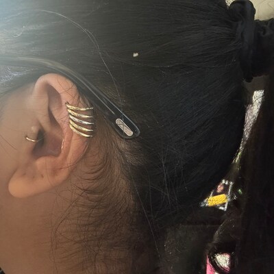 14K Solid Gold Hinged Clicker Hoop Belly Button Hoop Huggie Hoop ...