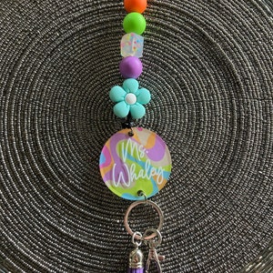Groovy Sparkly Lanyard Personalized Lanyard for Badge 80's Lanyard ...