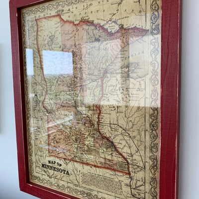Map of Minnesota 1860 Map of MN Vintage Maps Restoration Style Map ...
