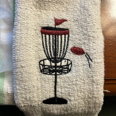 Frisbee Disc Golf Machine Embroidery Design, Disc Golf Basket ...