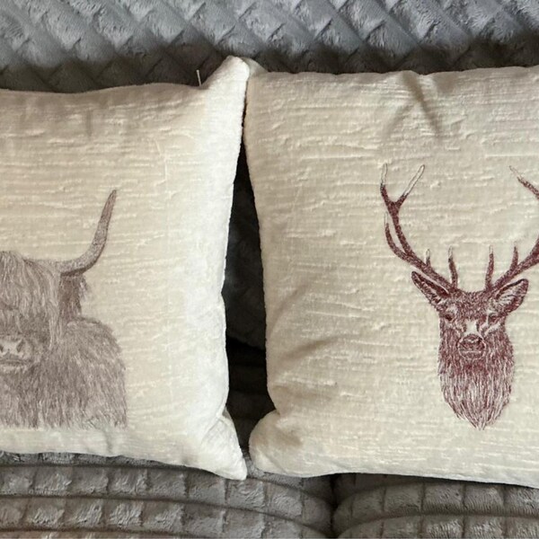 Red Deer Stag Machine Embroidery File, Sketched Style. 4 Sizes, 7 File ...