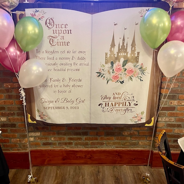 Once Upon a Time Backdrop Princess Birthday Party Decoration Fairytale ...