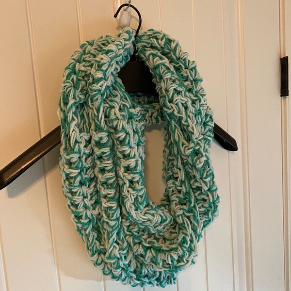 Skinny Scarf Made With Ribbon Thread and Crochet THREAD - Etsy