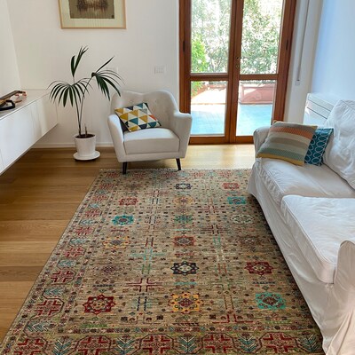 4x3 Gorgeous Turkish Mamluk Area Rug/ Afghan Handmade Plush Wool Rug ...