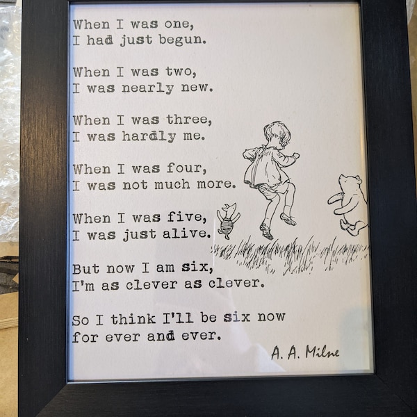 Now We Are Six A. A. Milne Poems When I Was One , I Had Just Begun ...