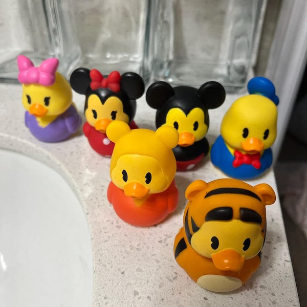 Bright Mini Neon Themed Rubber Duck Ducks - Green Orange Pink ...